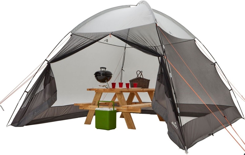Quest 12' x 12' Dome Screen House Outdoor Camping Patio Large Screen ...