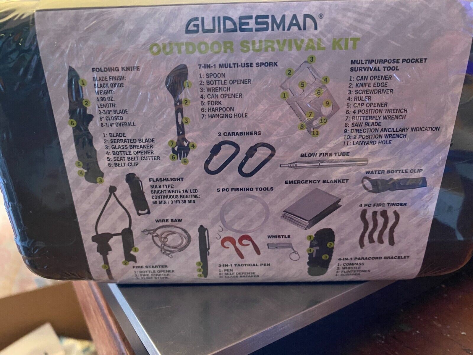 Guidesman Outdoor Survival Kit SHTF Zombie Riot Protection | eBay