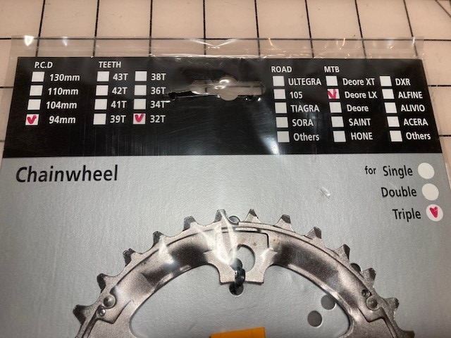 Vintage Shimano Deore LX 32T 94mm FC-M570 Chainring New Old Stock | eBay