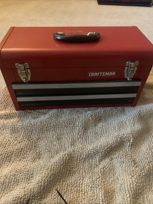 Vintage Craftsman 2 Drawer Tool Box 19x9x10 Top Drawer Does Not Fully ...