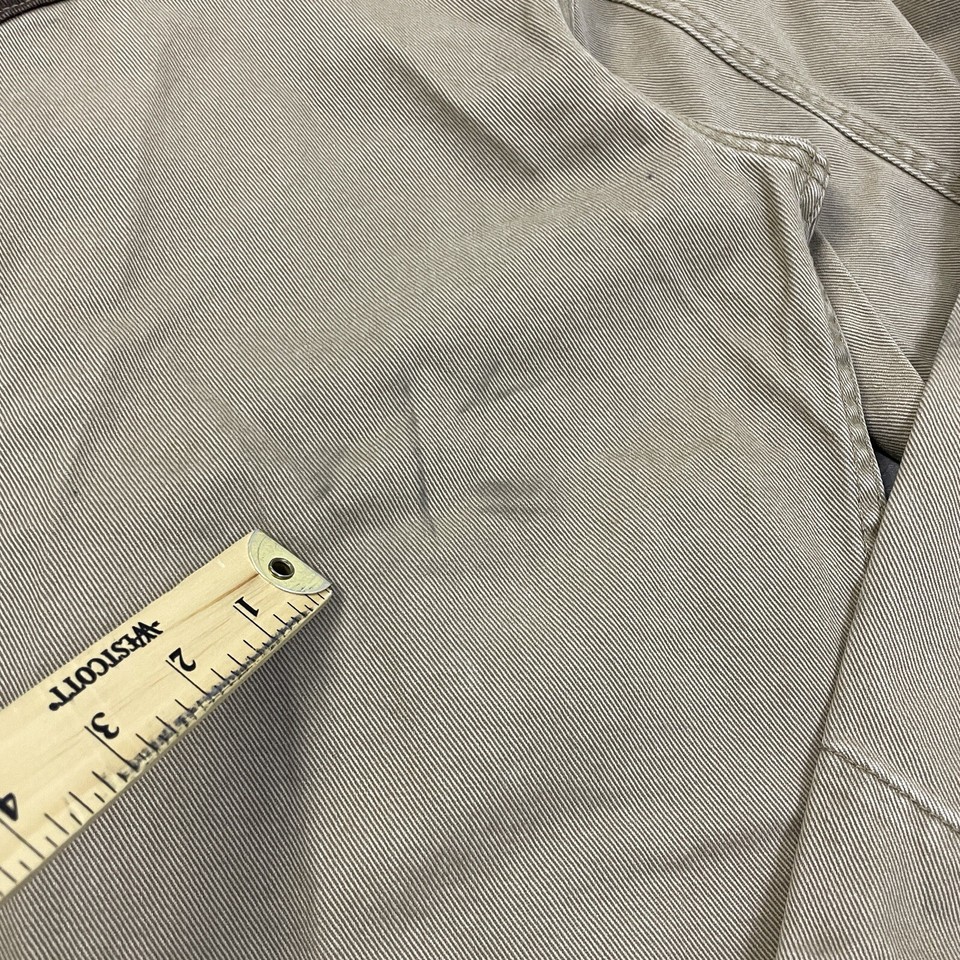 VALOR Collective Denim Utility Work Jacket Mens M 2 Tone Ranch Brown ...