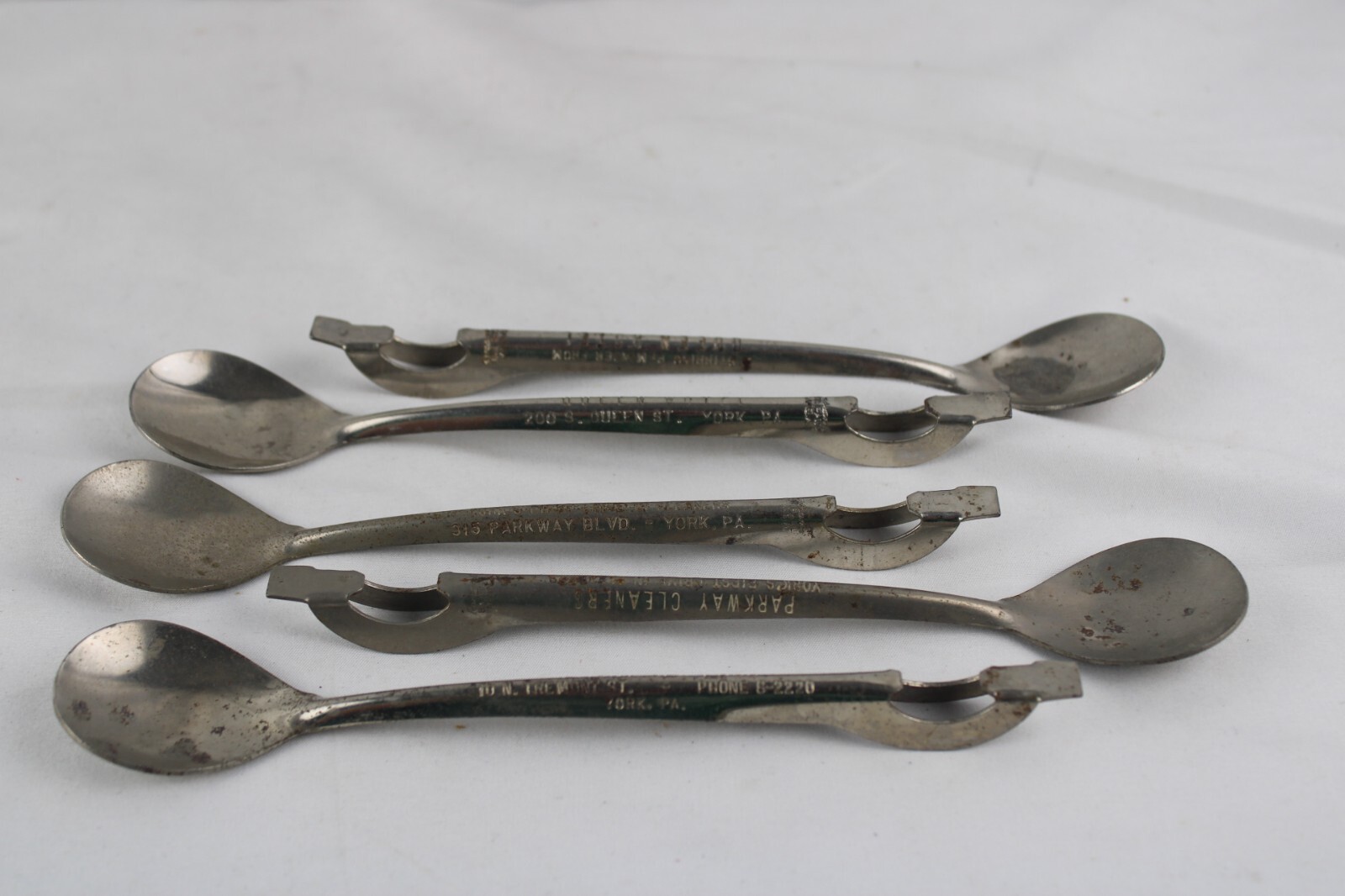 Set 5 Advertising Spoons York PA Queen Hotel Parkway Tremont Seafood ...