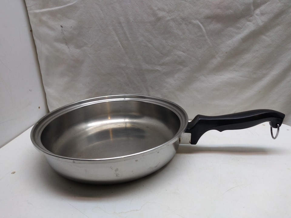 Townecraft Chef's Ware Skillet 11" Multi-Ply Stainless Saute Pot Frying ...