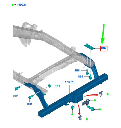 FORD RANGER T6 MK1 crou de plaque gauche pour barre 1805895 AB39-16A909 ...