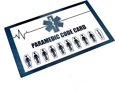Paramedic Code Card, Punch Card for Tracking Failed CPR Attempts ...