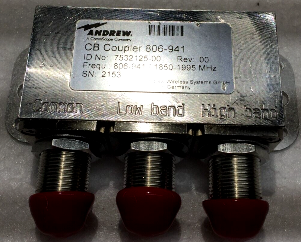 ANDREW PN: 7532125-00 CROSSBAND COUPLER CROSS BAND 806-941/1850-1995 ...