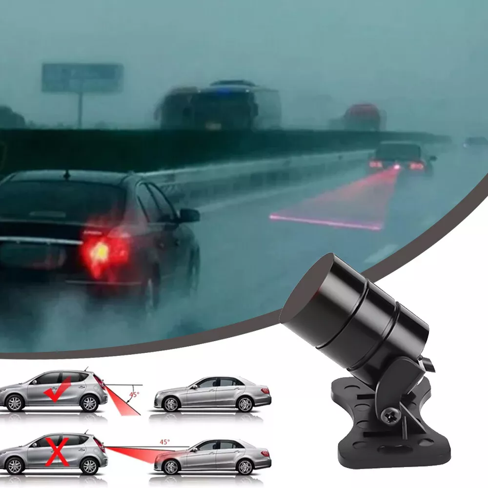 Red LED Laser Fog Light Anti Collision Taillight Brake Lamp Auto Car ...