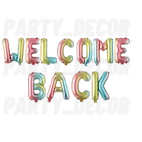Welcome Back & Home Letters Foil Balloons Family Reunion Party Confetti ...