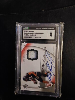 2010 SP Authentic Rookie Patch Auto #287/499 Rob Gronkowski NE Patriots ...