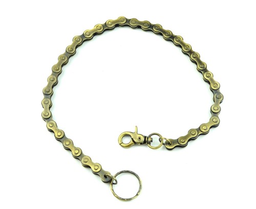 Brass Motorcycle Chain Bikers Wallet Chain Keychain Trigger Clasp | eBay