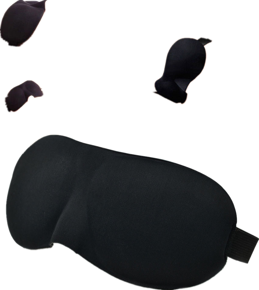 Soft Padded Sleep Mask 3D Sponge Eye Cover Travel aid Rest Blindfold ...