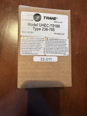 NEW Trane UHEC-T5100 Single Pole Thermostat Type 236-705 | eBay