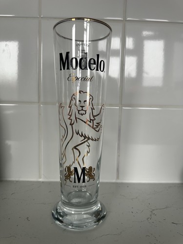 Cerveza Modelo Signature Gold Rimmed Glass X8 | eBay UK