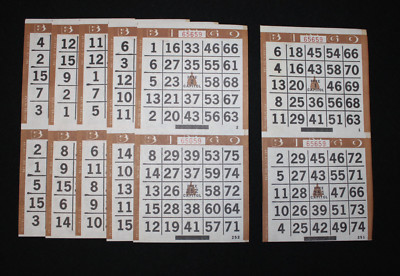 BINGO PAPER Cards Sheets 2 on 1 Brown Border - 150 sheets | eBay