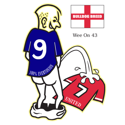 Car Sticker Football Wee/Pee on Your Rival Teams Shirt All UK teams ...