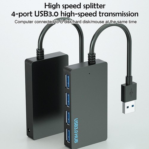 4 Ports Hub Splitter USB 3.0 High Speed Adapter Multi Laptop Desktop PC ...