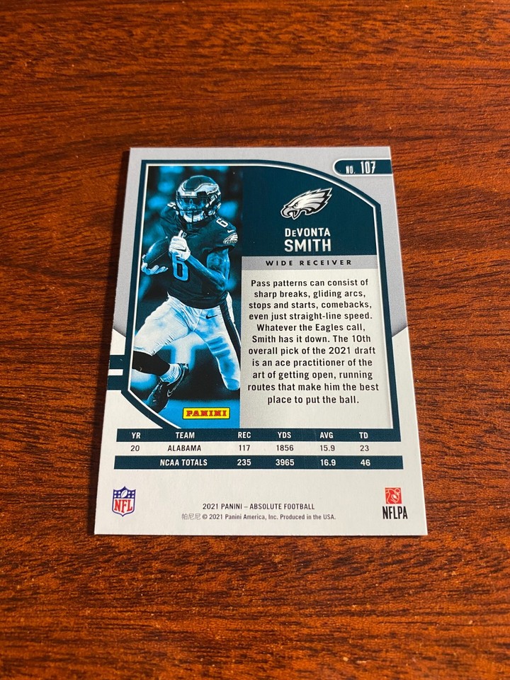 2021 Panini Absolute #107 DeVonta Smith Rookie Card | eBay
