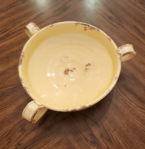 Fortunata Pale Yellow Pottery Large Centerpiece Bowl Made in Tuscany ...