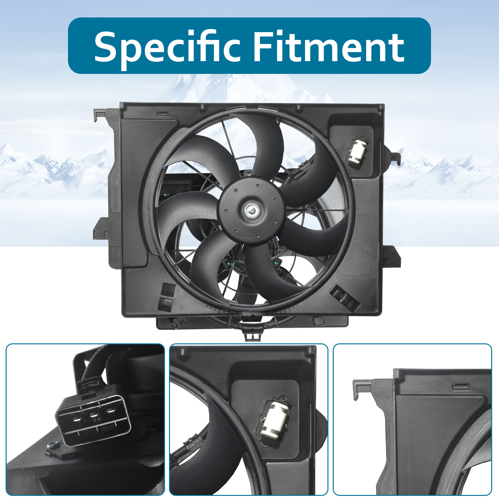 2012-2013 Hyundai Accent Veloster Radiator Cooling Fan Assembly ...