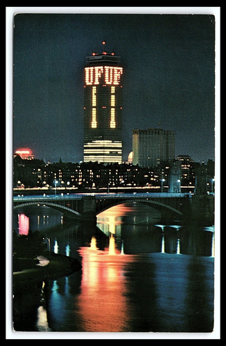 Boston MA Postcard Prudential Center Night View Unposted pc222 | eBay