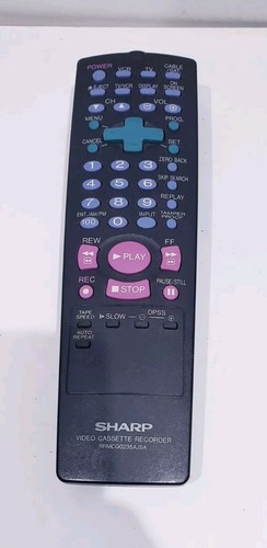 Sharp VCR Remote Control RRMCG0235AJSA For VCA382U VCA582U VCA593 ...