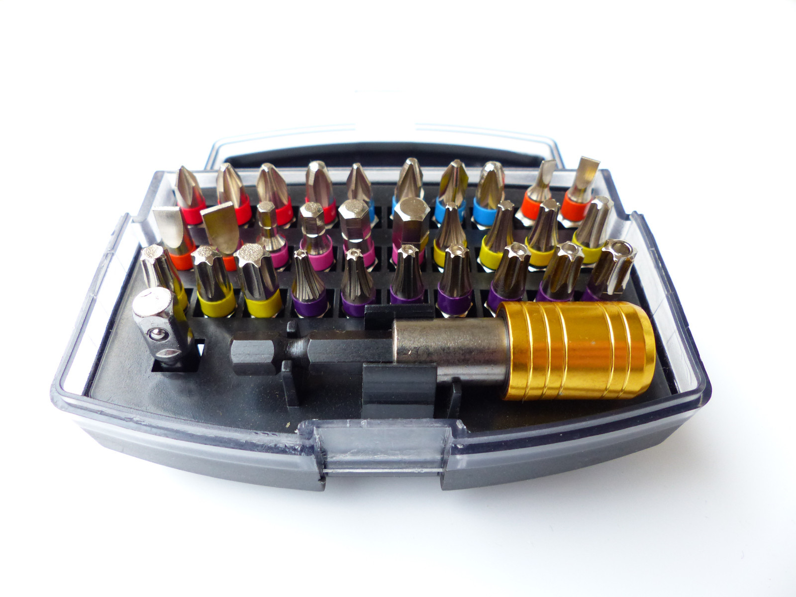 Profi-Bits 32-tlg. Bit-Set Bitsatz CR-V Sechskant Schnellwechsel ...