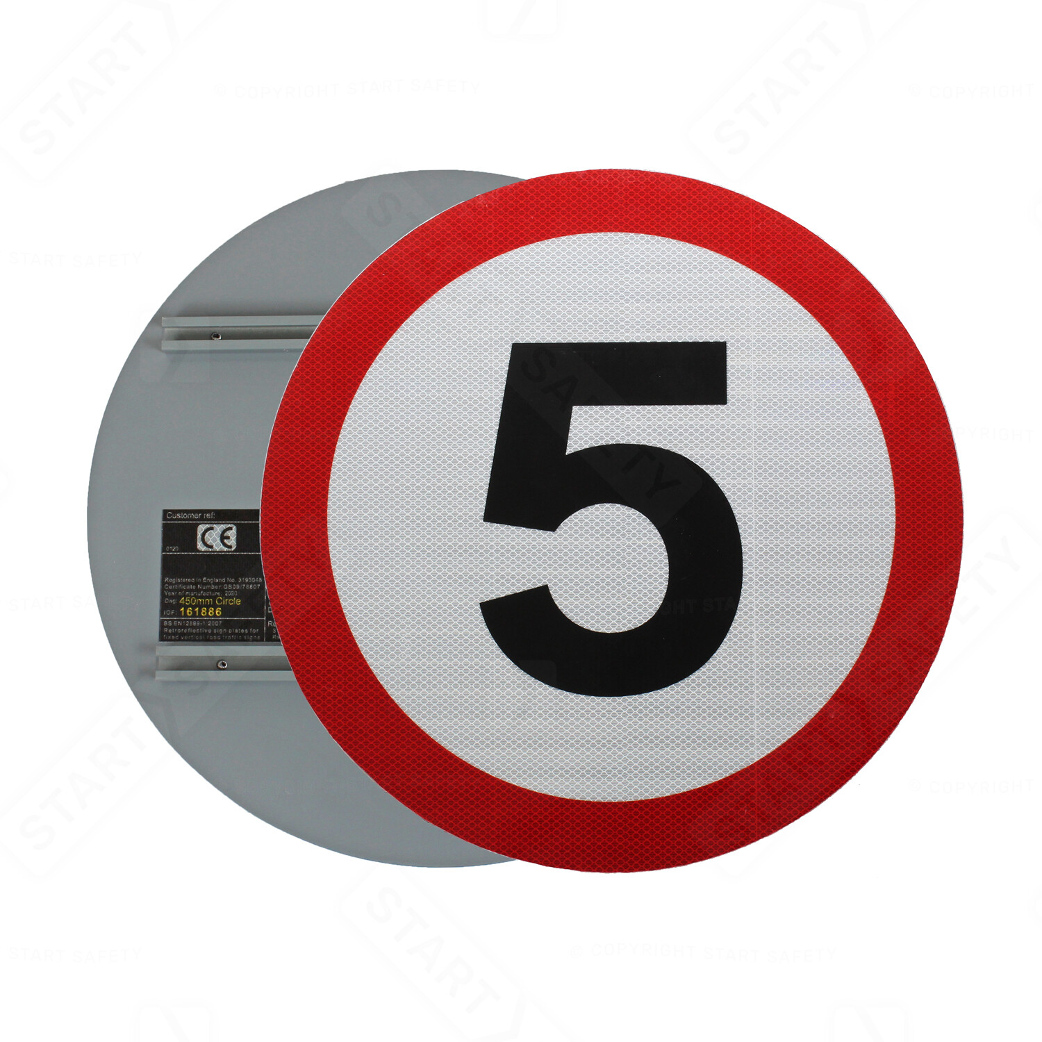 5 MPH Slow Speed Limit Post Mounted Sign Face CE Marked | RA2 | Various ...