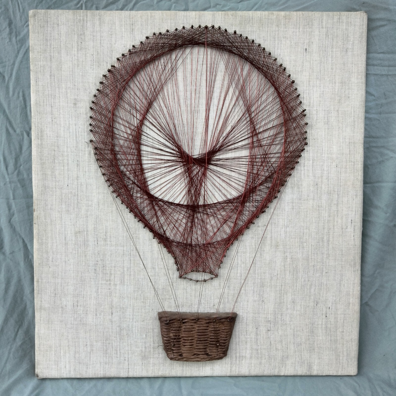 Vintage Hot Air Balloon String Art With Thin Wire. | eBay