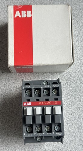NEW ABB A16-30-10 Contactor 3 Pole 30A 24V 50/60Hz 1SBN18100R8110 A16 ...