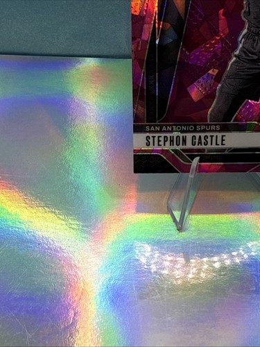 2024-25 Prizm Stephon Castle # 234 Pink Ice Prizm San Antonio Spurs ...