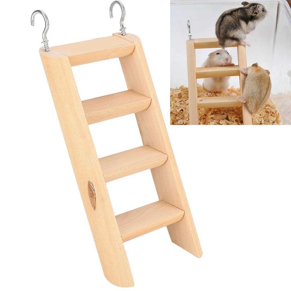 ΙHamster Wooden Climbing Ladders Stand Small Pet Rat Gerbil Mice ...