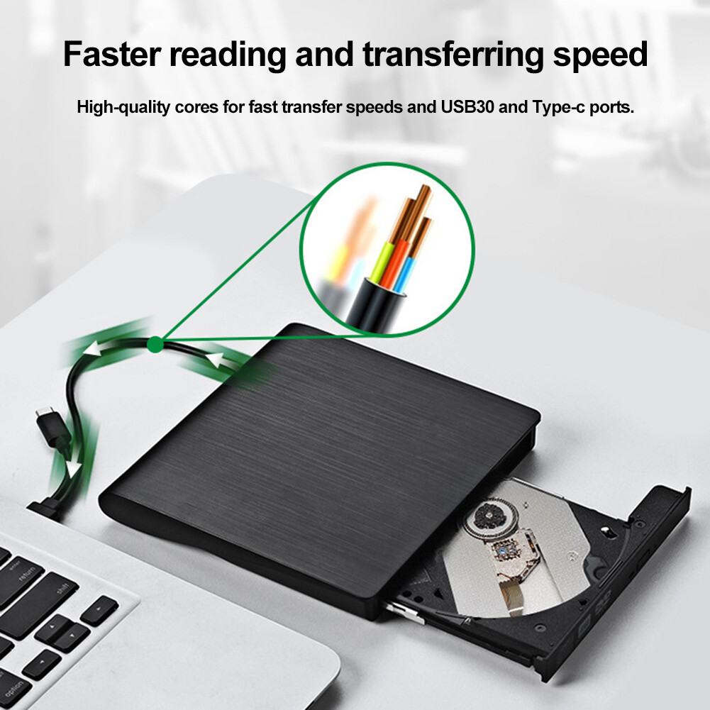 6 In 1 Portable CD DVD Burner USB3.0 Type-C Bluray Player for Laptop ...