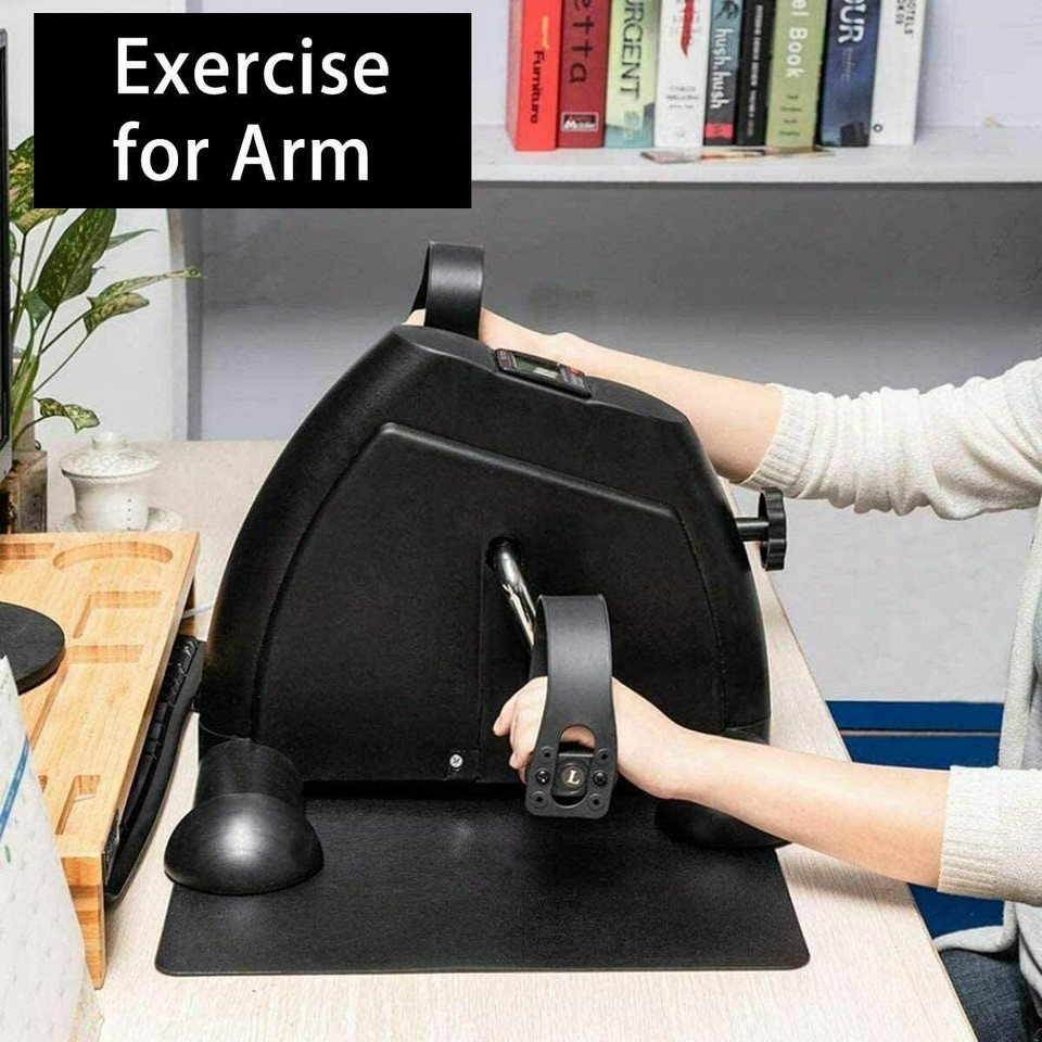 Mini Exercise Bike Pedal Exerciser Arm Leg Cycle Machine Adjustable ...