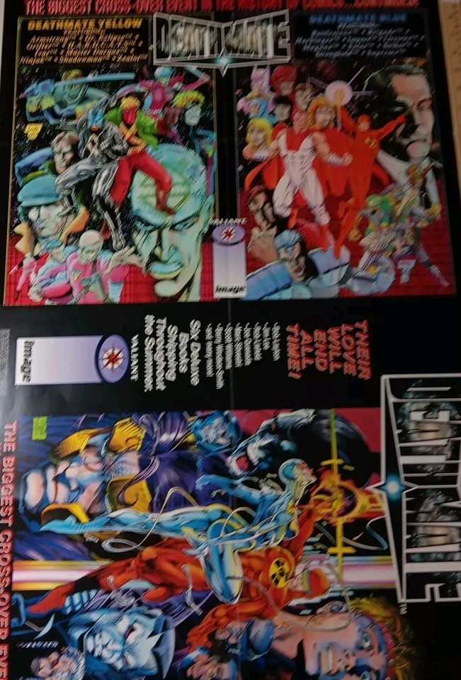 2 X Deathmate Original Promo Poster Valiant Image 17x22 Jim Lee Leeke ...