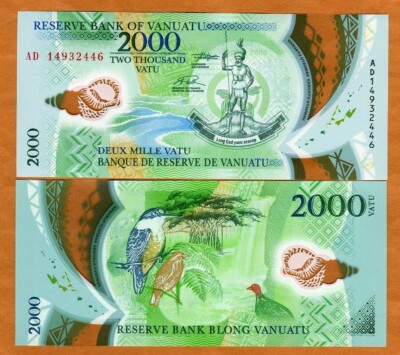Vanuatu, 2000 vatu, 2014, P-14, POLYMER, UNC Birds | eBay