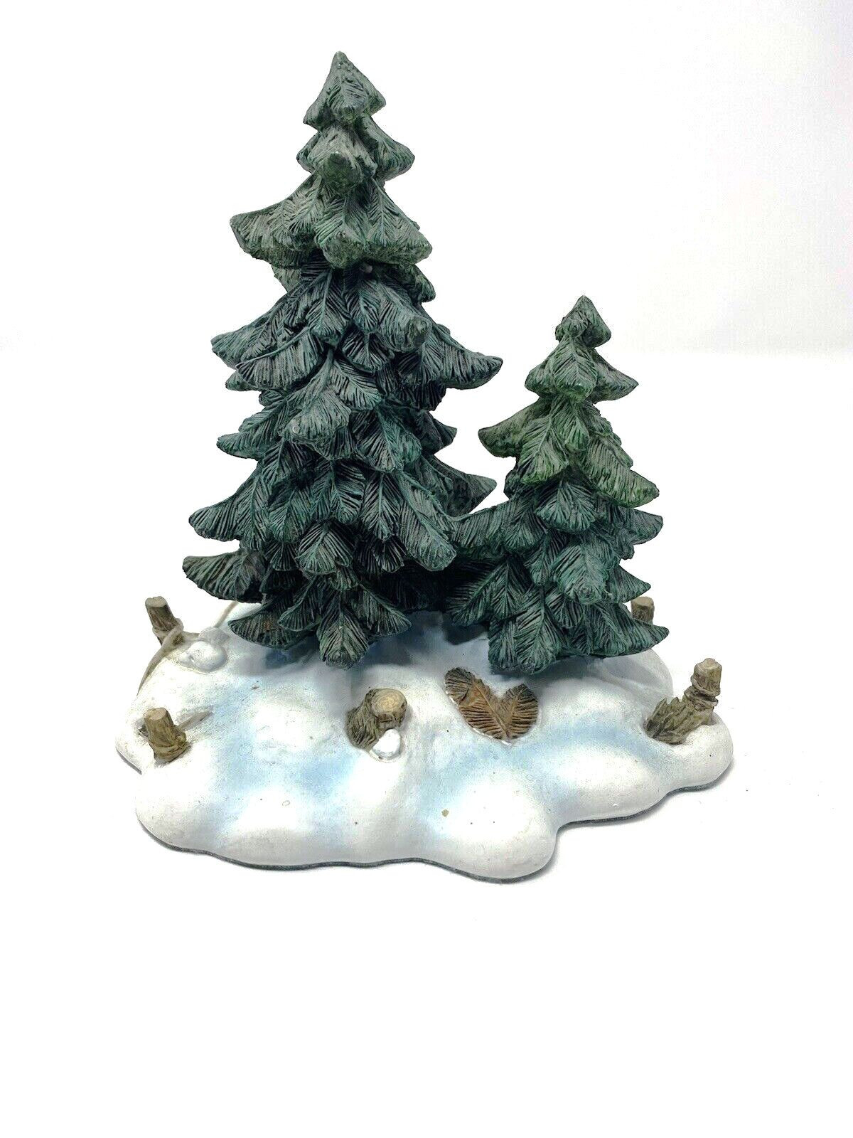 Department 56 Double Pine Trees Christmas Village Accessory - EUC | eBay