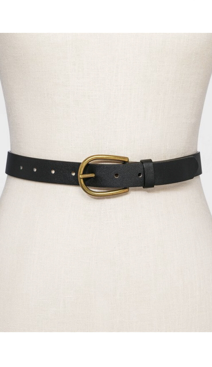 Universal Thread Women's Elongated Gold Buckle Belt Black Size L | eBay