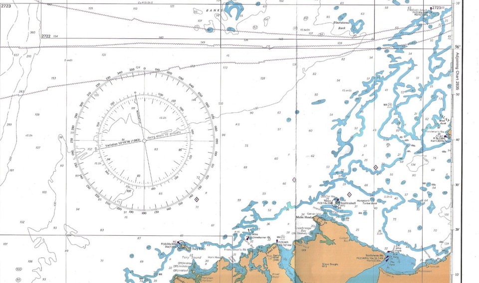 1127 North Atlantic Ocean Outer Approaches To The North Channel Map ...
