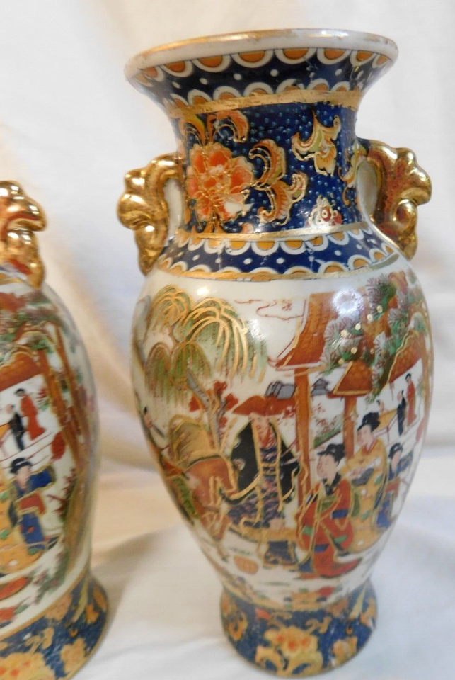 STUNNING~ZHONG GUO ZHI ZAO~ PAIR OF CHINESE VASES~MADE IN CHINA GOLD ...