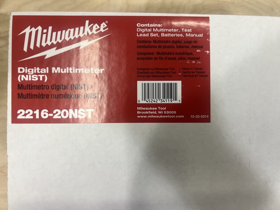 Milwaukee Tool 2216-20Nst Digital Multimeter Set | eBay
