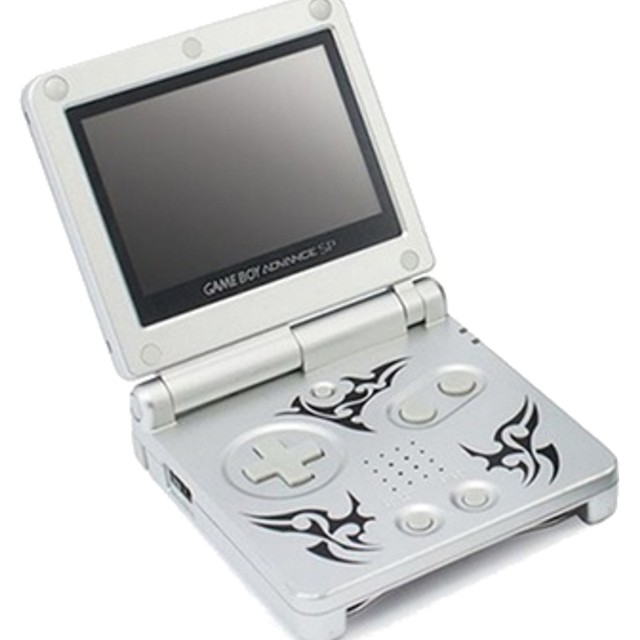 Game Boy Advance SP Tribal Limited Edition Silver Handheld System | eBay