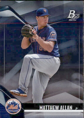 2021 BOWMAN PLATINUM TOP PROSPECT NEW YORK METS - MATTHEW ALLAN #TOP-22 ...
