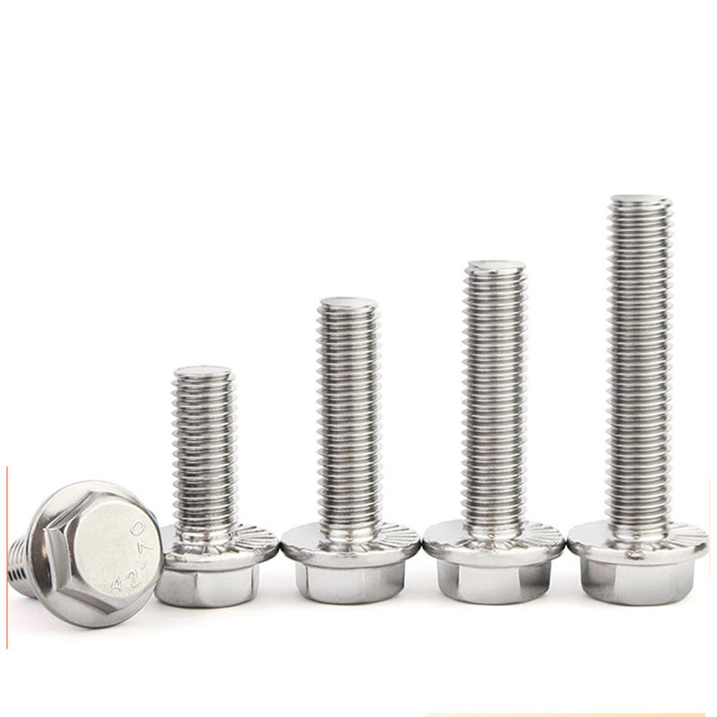 M4 M5 M6 M8 M10 M12 Flanged Hexagon Head Bolts Flange Hex Screws ...