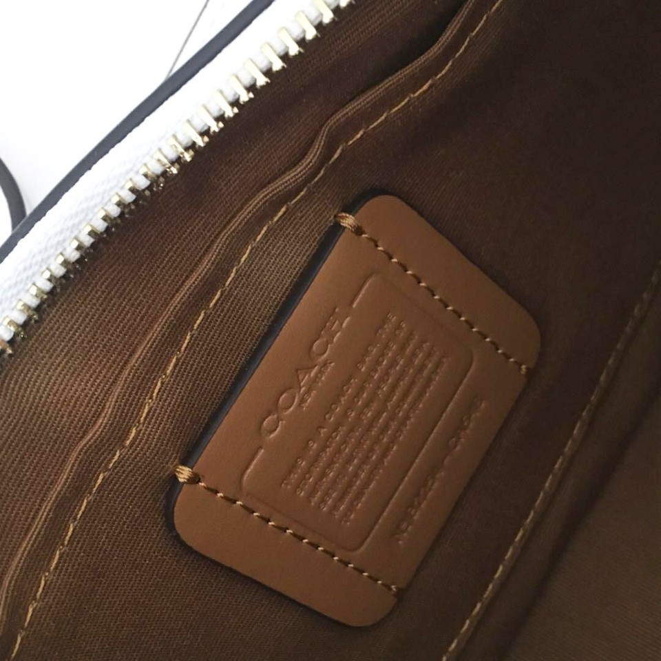 COACH Teri 2Way Shoulder Bag Signature Coated Canvas White CA548 outlet ...