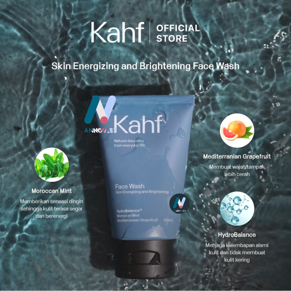 KAHF MEN Face Wash Brightening Skin Moisture Smooth Pores Cooling ...