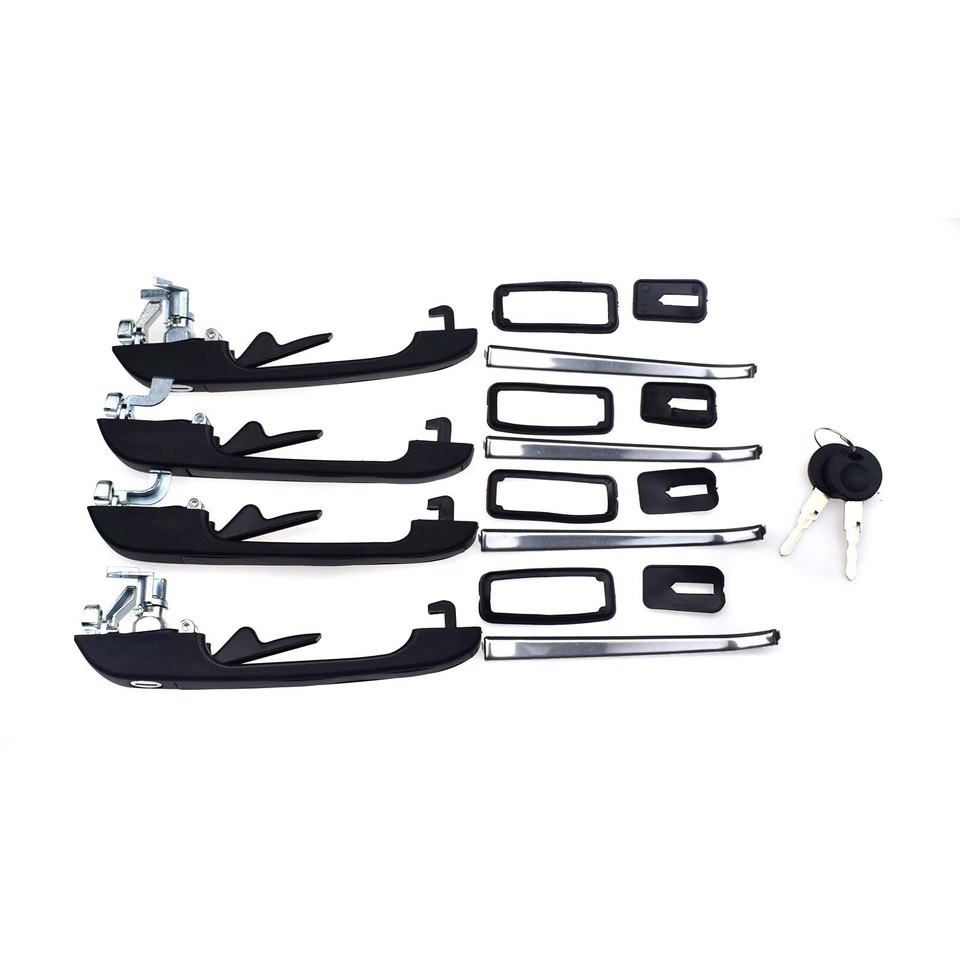 4 PCS Outer Door Handle with Keys for VW Golf Jetta MK1/MK2 Scirocco ...