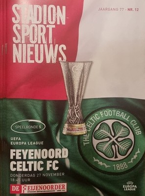 2025/26 FEYENOORD v CELTIC. EUROPA LEAGUE PROGRAMME. 27 NOVEMBER ...