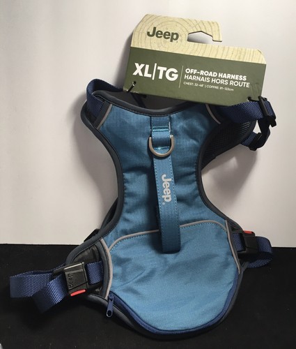 JEEP Off Road DOG HARNESS Reflective Adjustable SIZE XL BLUE Two Tone ...