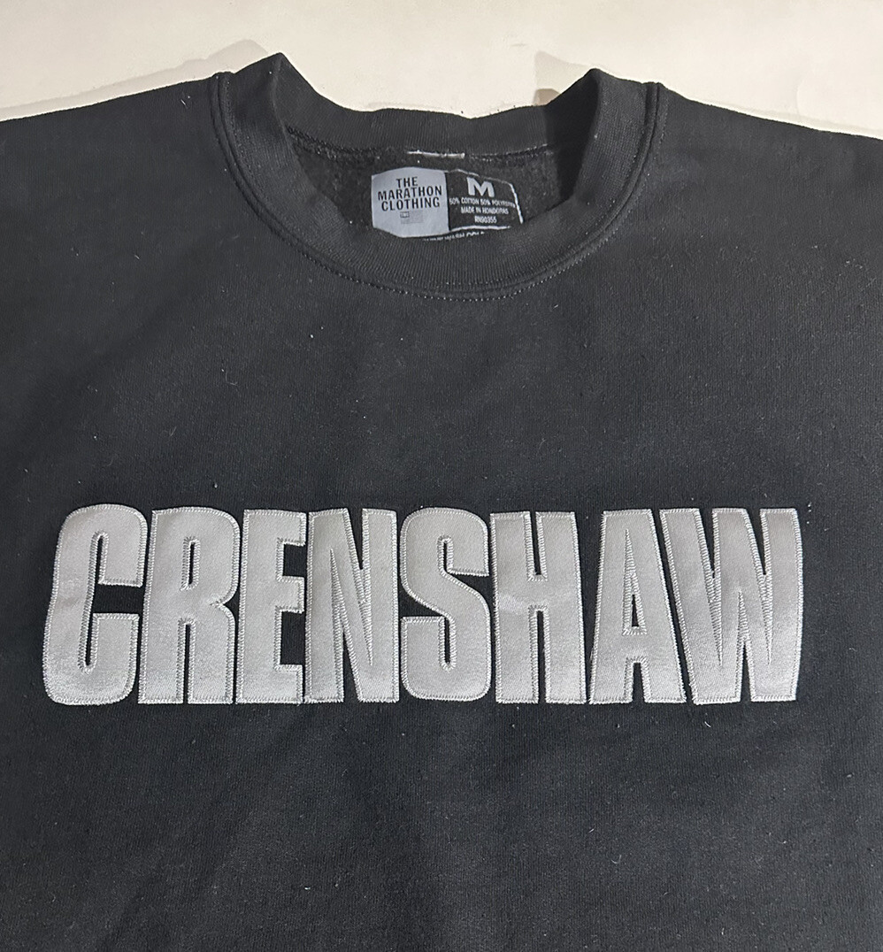 TMC Crenshaw Nipsey Hussle Black Crewneck Sweatshirt … - Gem