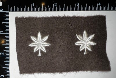 WWII US Army Officer Lt Colonel Collar Insignia Dark OD Wool Patch | eBay